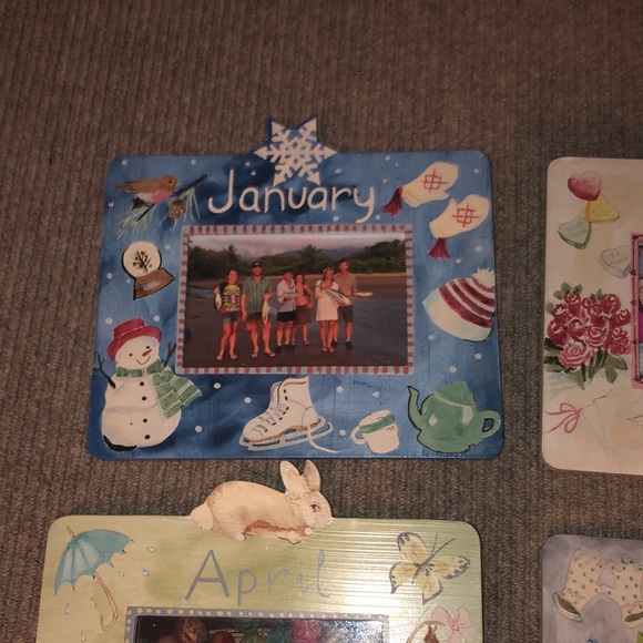 Exposures | Accents | Exposures Hand Painted Wooden Month Frames | Poshmark